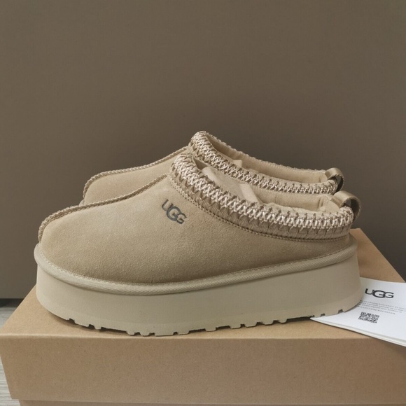 UGG | Shoes | Ugg Womens Tazz Platform Slipper Mustard Seed New | Poshmark